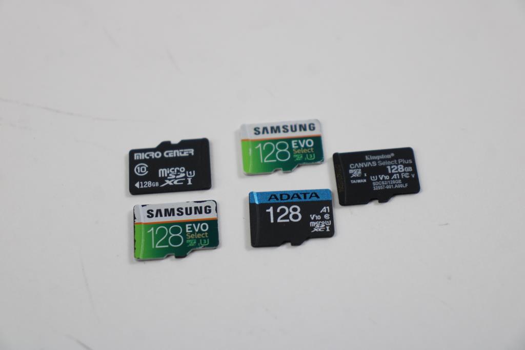 MicroSD Memory Cards, 128GB, Lot Of 5 | Property Room