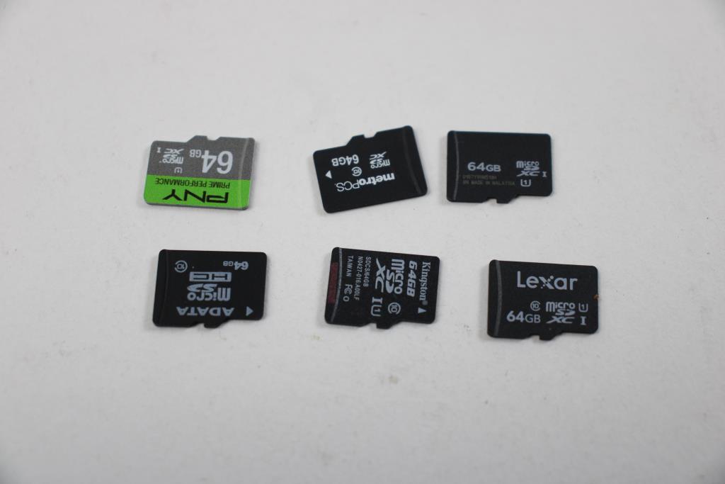 MicroSD Memory Cards, 64GB, Lot Of 6 | Property Room