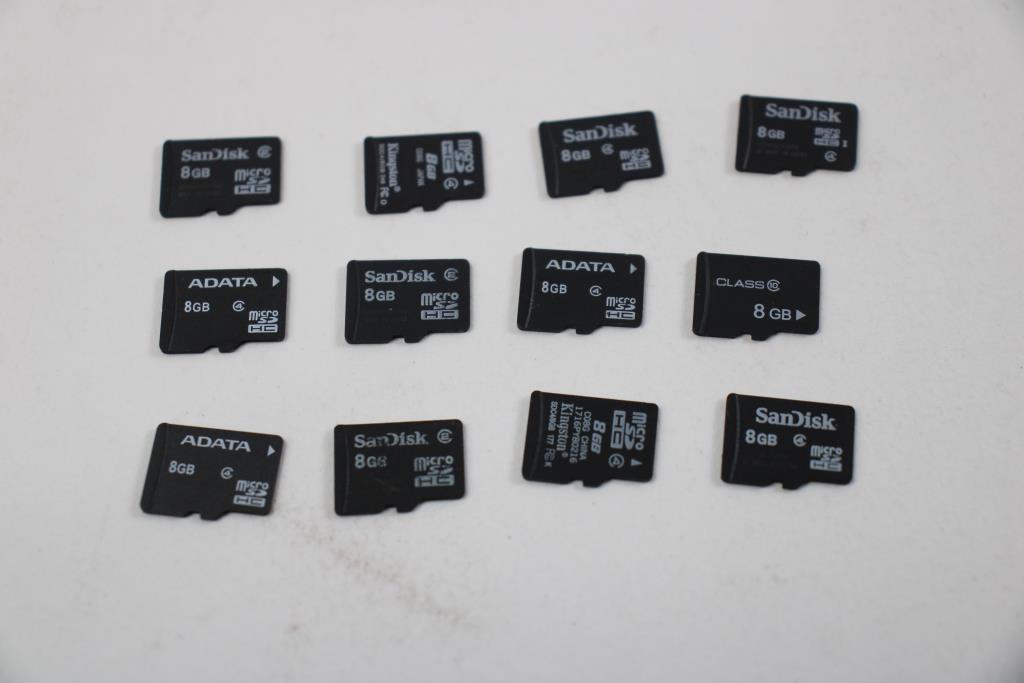 MicroSD Memory Cards, 8GB, Lot Of 12 | Property Room