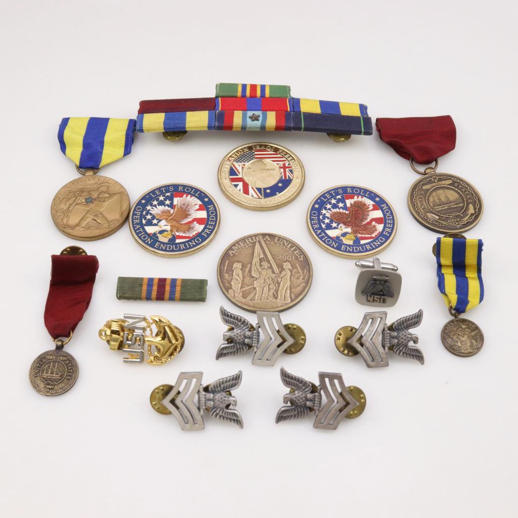 Military Pins And Tokens, 15+ Pieces | Property Room