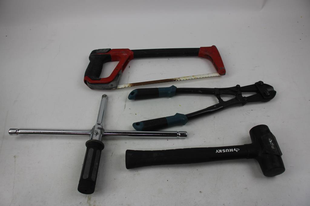 Milwaukee 12" Hacksaw, Husky 27 Oz Dead Blow Hammer, And More, 12 ...