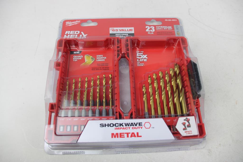 Milwaukee 23 Piece Titanium Drill Bit Set | Property Room
