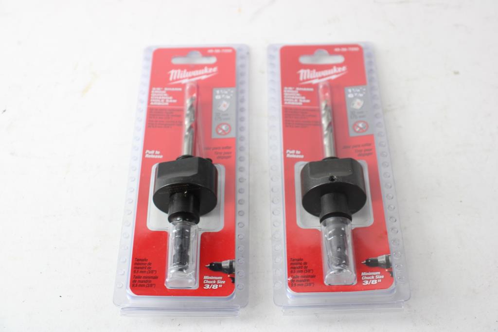 Milwaukee 3/8" Shank Ergo Quick Change Hole Saw Arbor, 49-56-7250, 2 ...