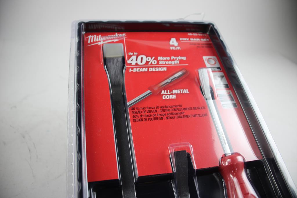 Milwaukee 4 PC. Pry Bar Set, 48-22-9214 | Property Room