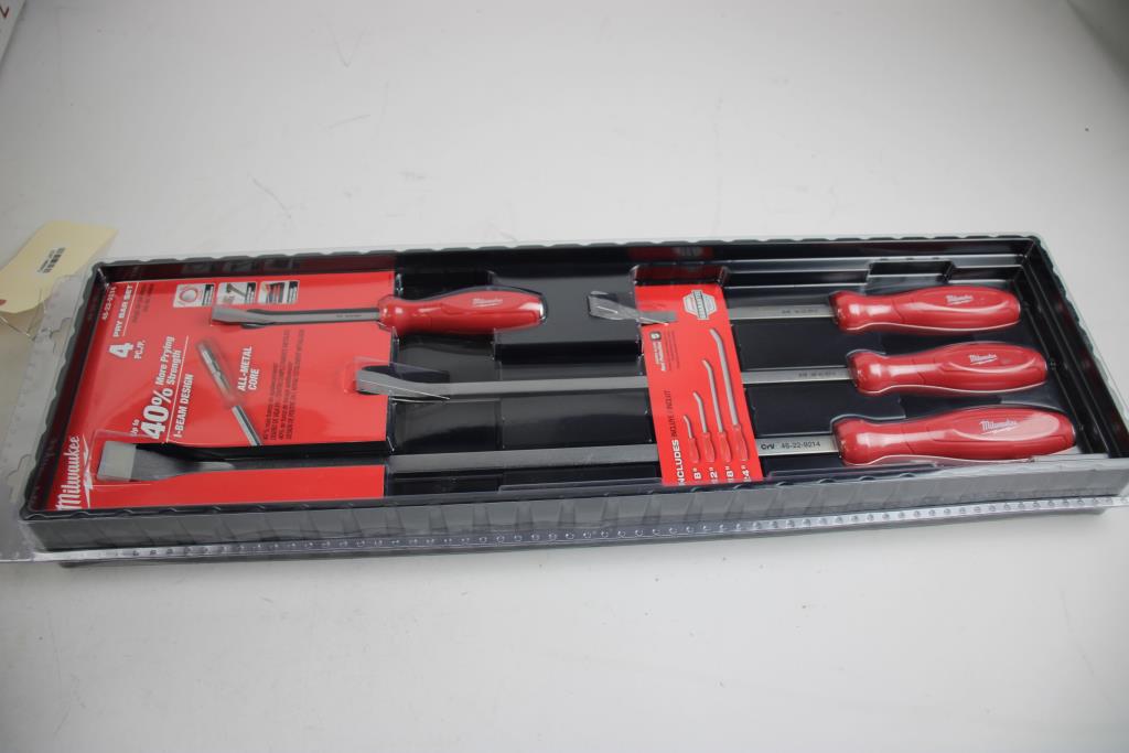 Milwaukee 4 PC. Pry Bar Set, 48-22-9214 | Property Room