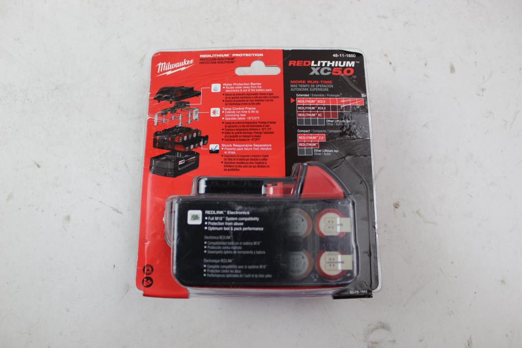Milwaukee 48-11-1850 M18 Red Lithium XC5.0 Battery Pack | Property Room