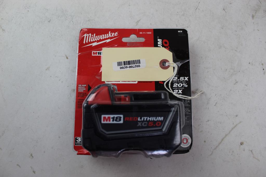 Milwaukee 48-11-1850 M18 Red Lithium XC5.0 Battery Pack | Property Room