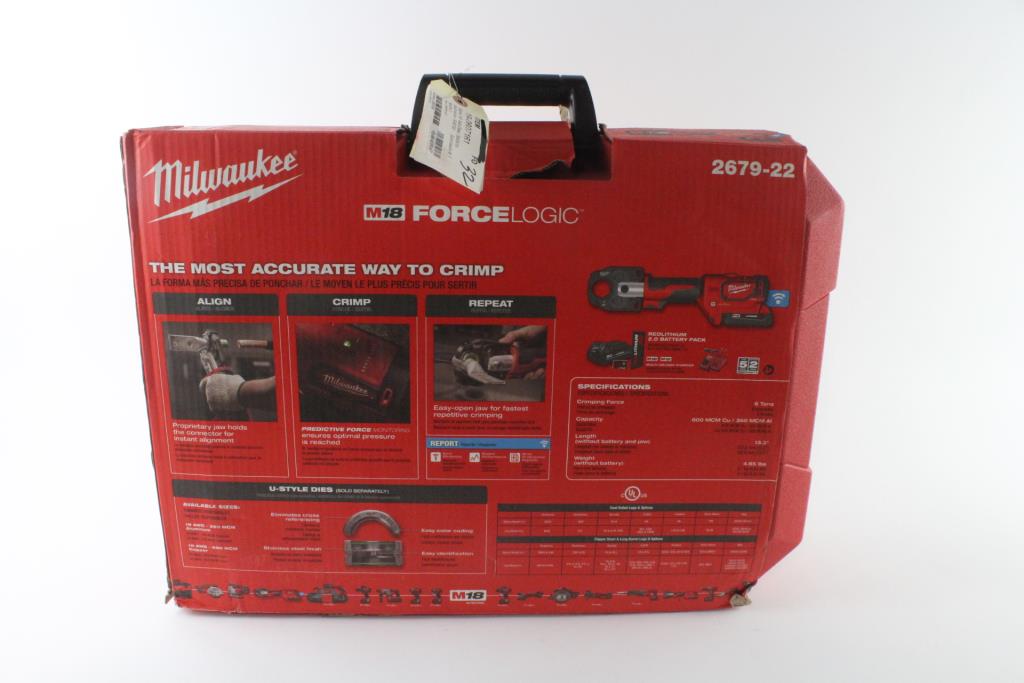 Milwaukee 600 MCM Cu' Crimper Kit | Property Room
