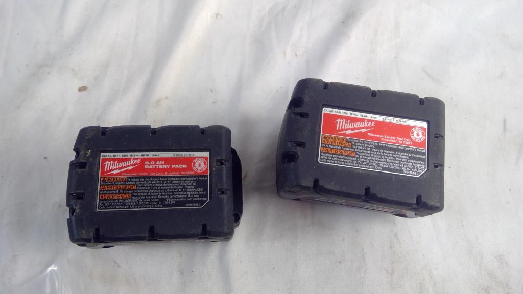Milwaukee Battery Packs, 2 Pieces | Property Room