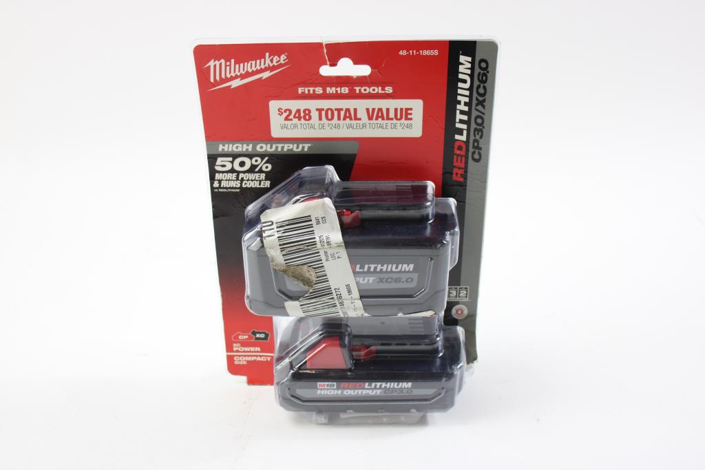 Milwaukee Battery Packs, 2 Pieces | Property Room