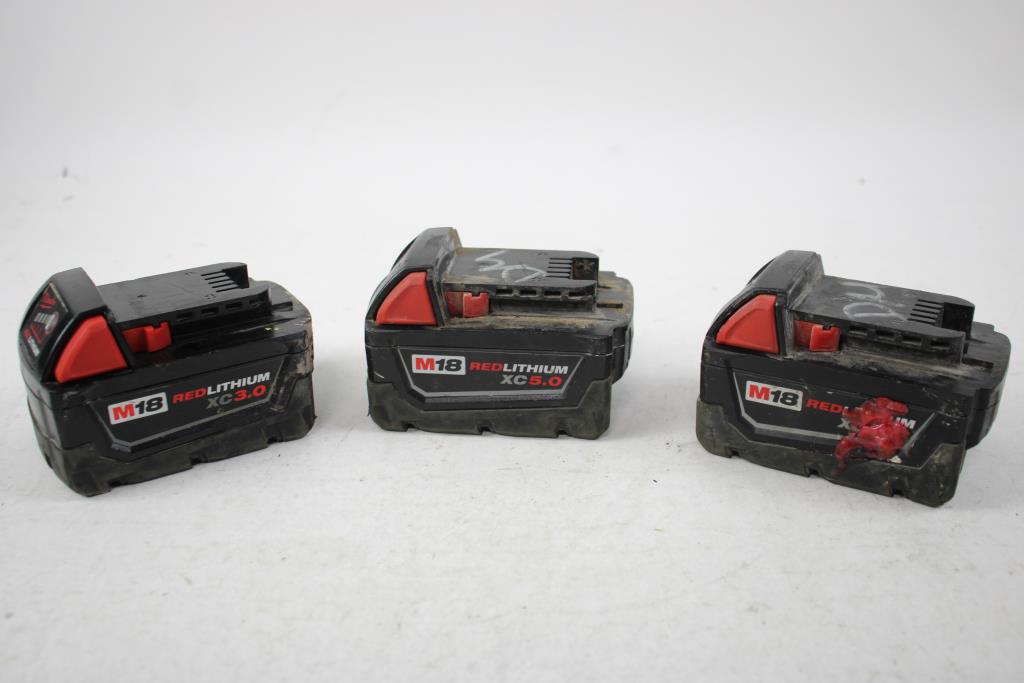 Milwaukee Battery Packs, 3 Pieces | Property Room