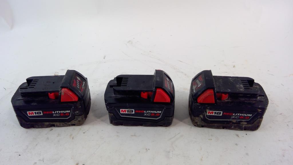 Milwaukee Battery Packs, 3 Pieces | Property Room