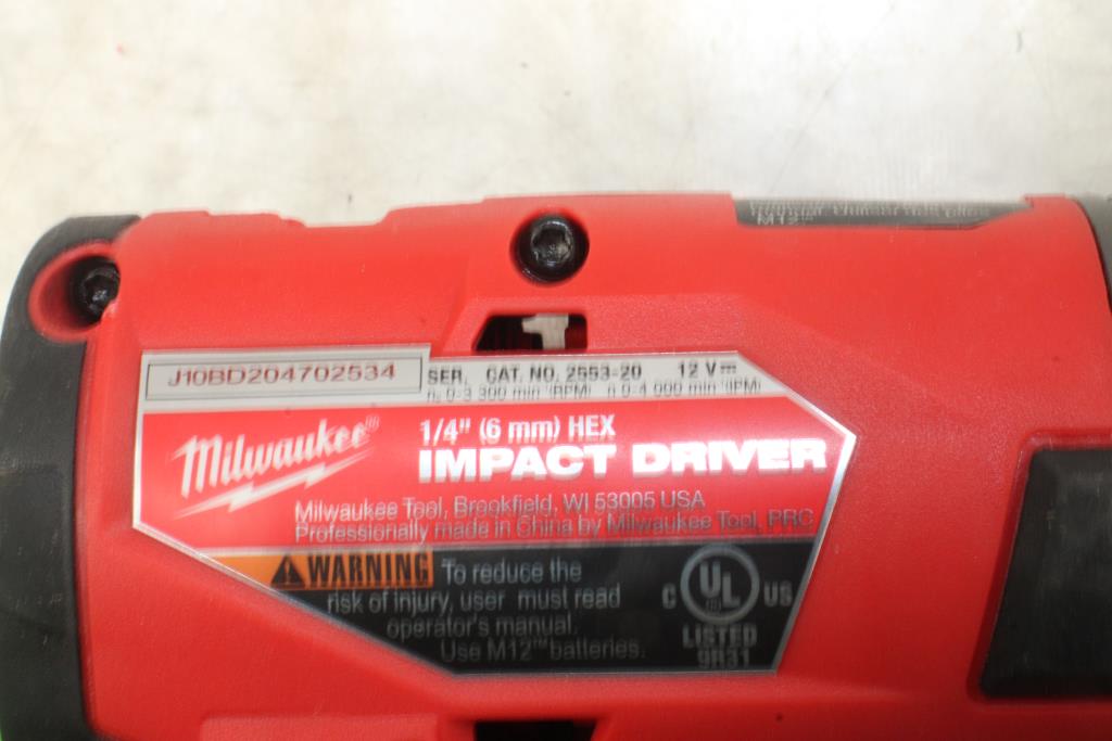 Milwaukee - Brushless - 12-volt Impact Driver | Property Room