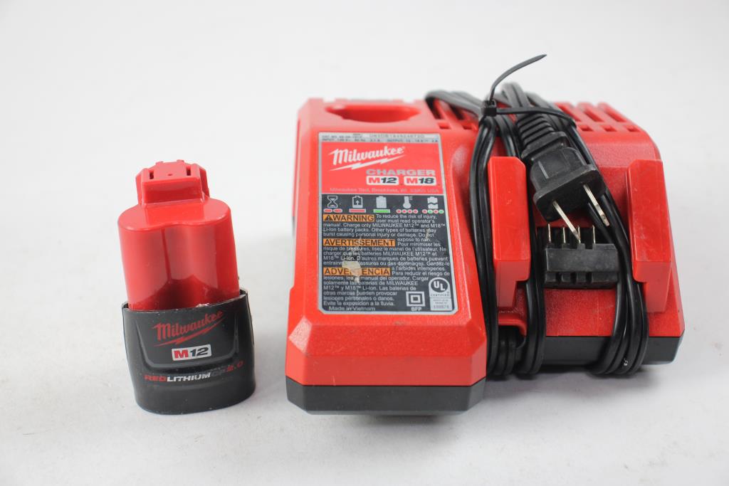 Milwaukee Charger And Battery | Property Room