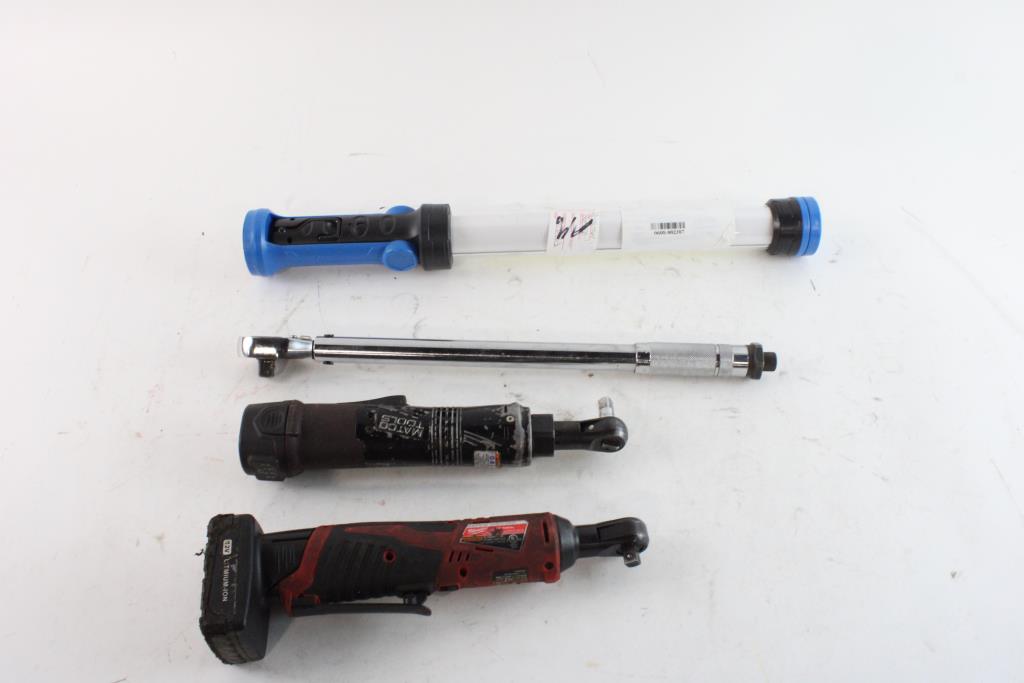 Milwaukee Cordless Ratchet, Torque Wrench & More, 4 Pieces | Property Room