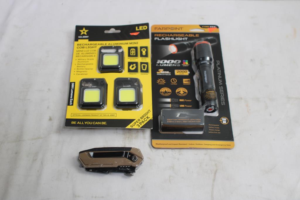 Milwaukee, Diablo Blades, Flashlight, Mini Cob Light, | Property Room