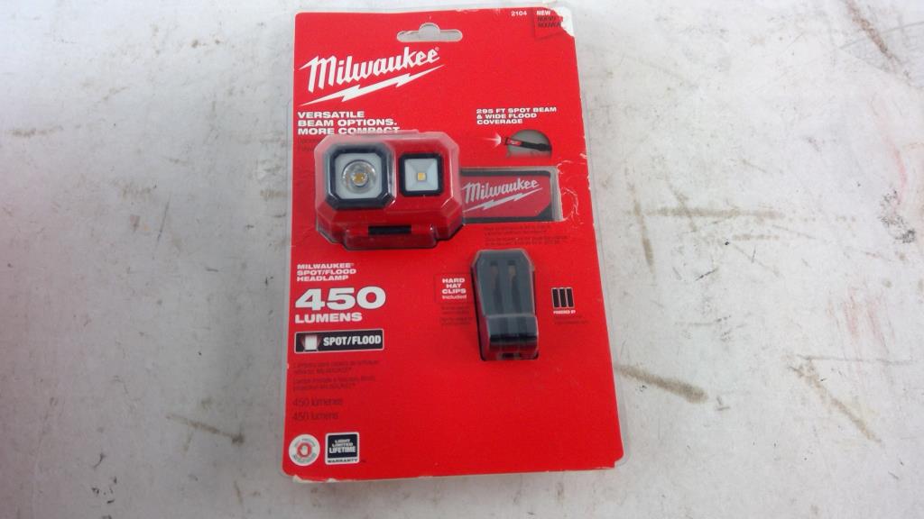 Milwaukee Flood Light And Milwaukee Flood/Spotlight Headlamp | Property ...