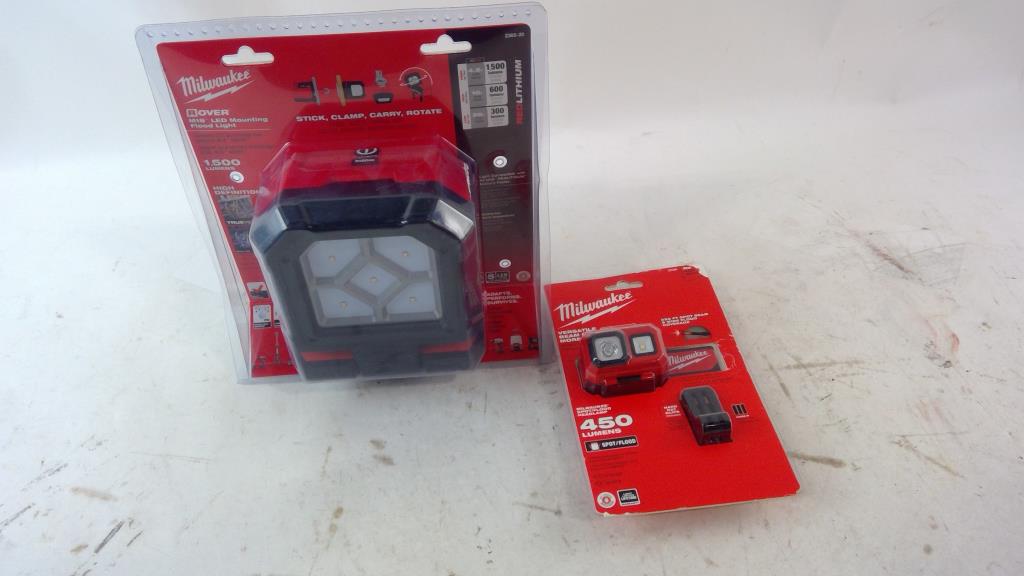 Milwaukee Flood Light And Milwaukee Flood/Spotlight Headlamp | Property ...