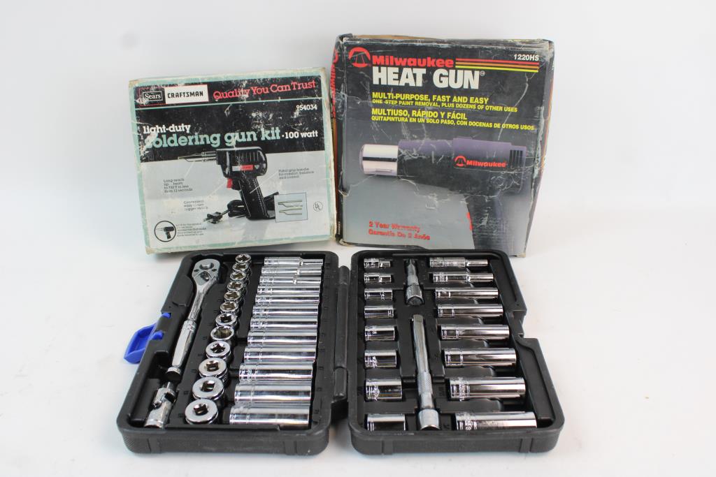 Milwaukee Heat Gun,craftsman Soldering Kit, Olneda Socket Set ...