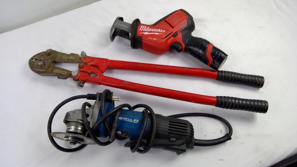 Milwaukee, Hercules, Cutters, Hackzall, Angle Grinder | Property Room
