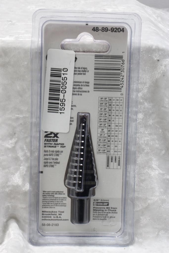 Milwaukee Jam-Free Step Drill Bit | Property Room