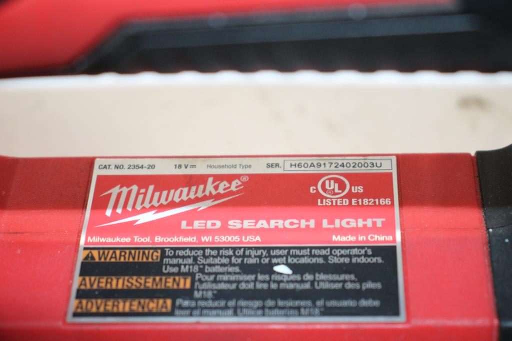 Milwaukee LED Search Light W/ Battery Pack | Property Room