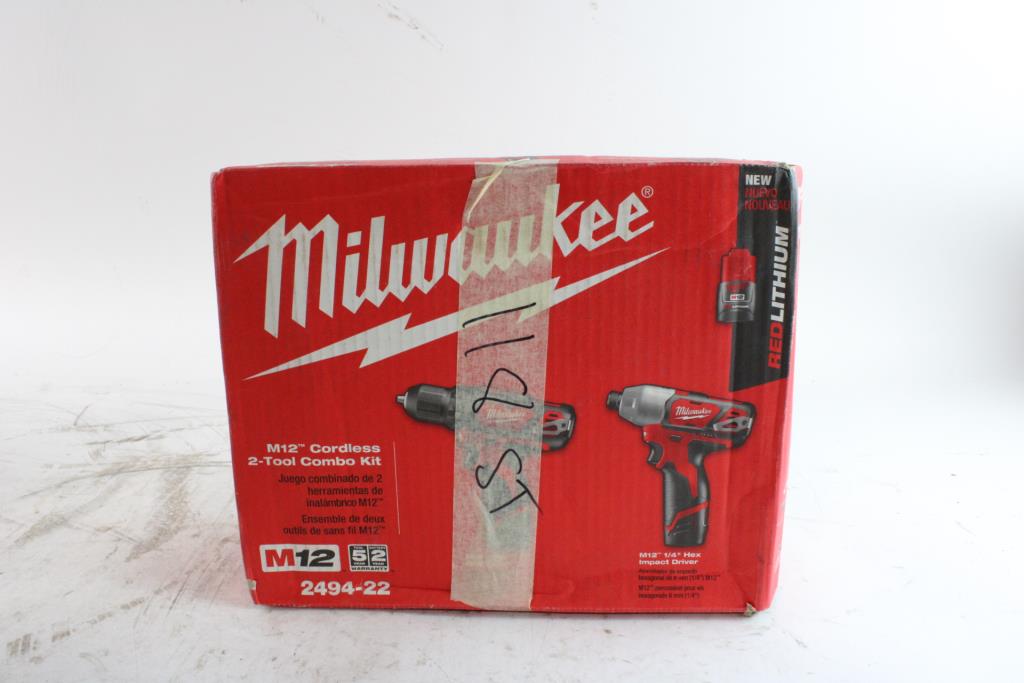 Milwaukee M12 Cordless 2-Tool Combo Kit | Property Room