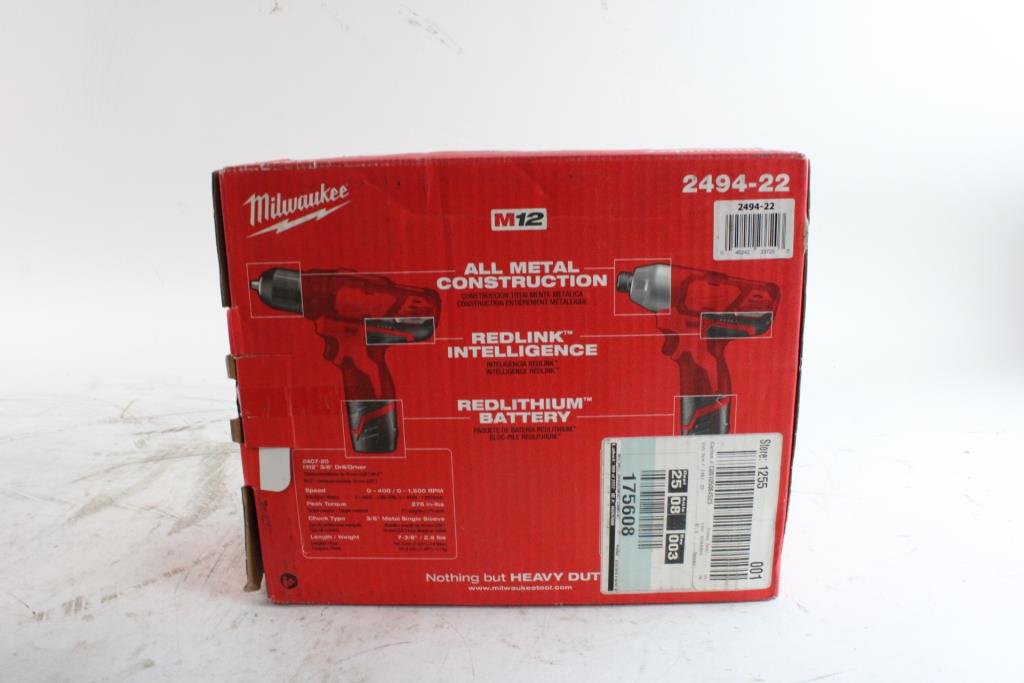 Milwaukee M12 Cordless 2-Tool Combo Kit | Property Room