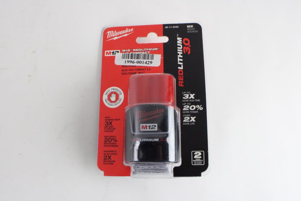 Milwaukee M12 Redlithium 3.0 Compact Battery Pack | Property Room