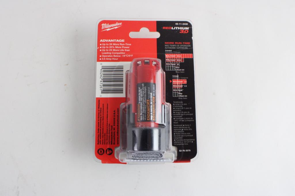 Milwaukee M12 Redlithium 3.0 Compact Battery Pack | Property Room