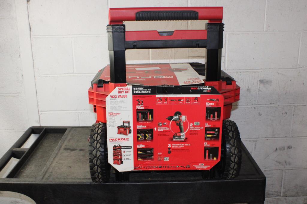 Milwaukee M18 3-Tool Combo Kit, Includes Packoutrolling Tool Box ...