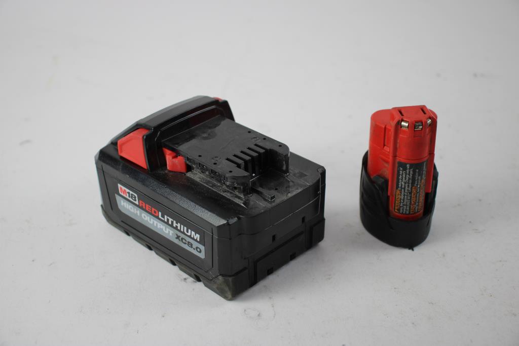 Milwaukee M18 And M12 Battery Packs, 2 Pieces | Property Room