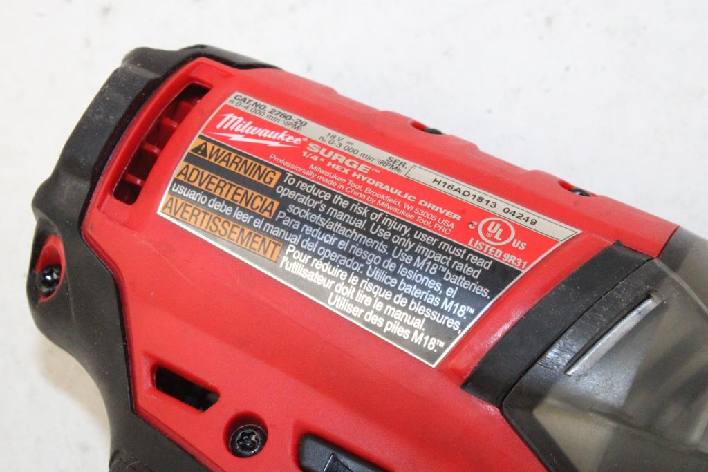 Milwaukee M18 Fuel Surge 1/4" Hex Hydraulic Driver ( Tool Only ...