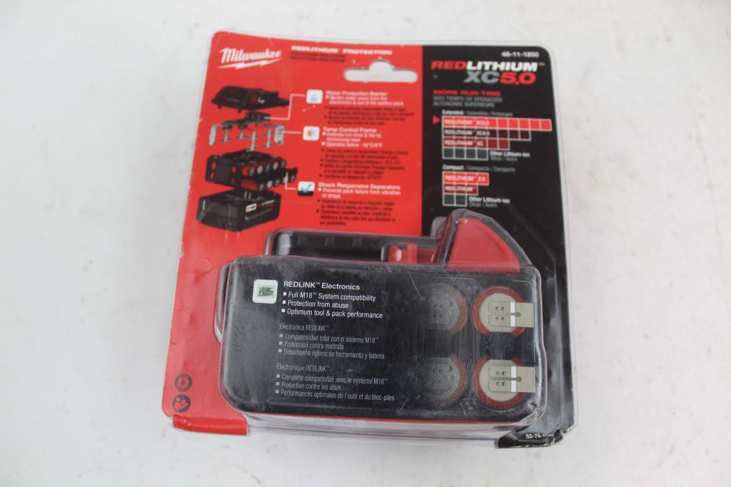 Milwaukee M18 Redlithium Xc5.0 Extended Capacity Battery Pack - 48-11-1850 | Property Room