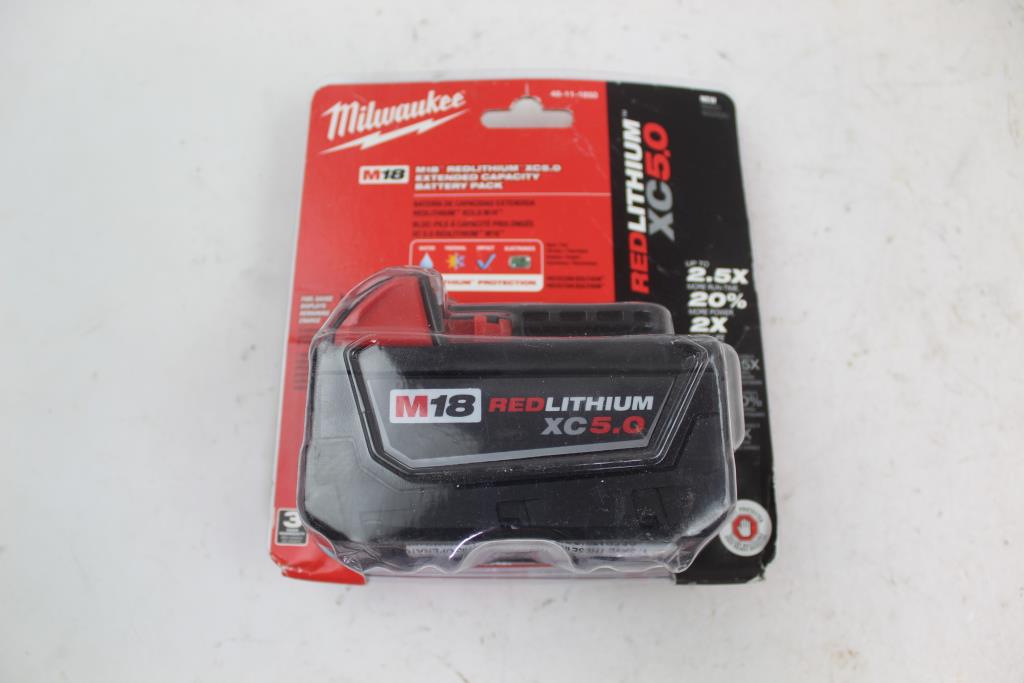 Milwaukee M18 Redlithium Xc5.0 Extended Capacity Battery Pack - 48-11-1850 | Property Room