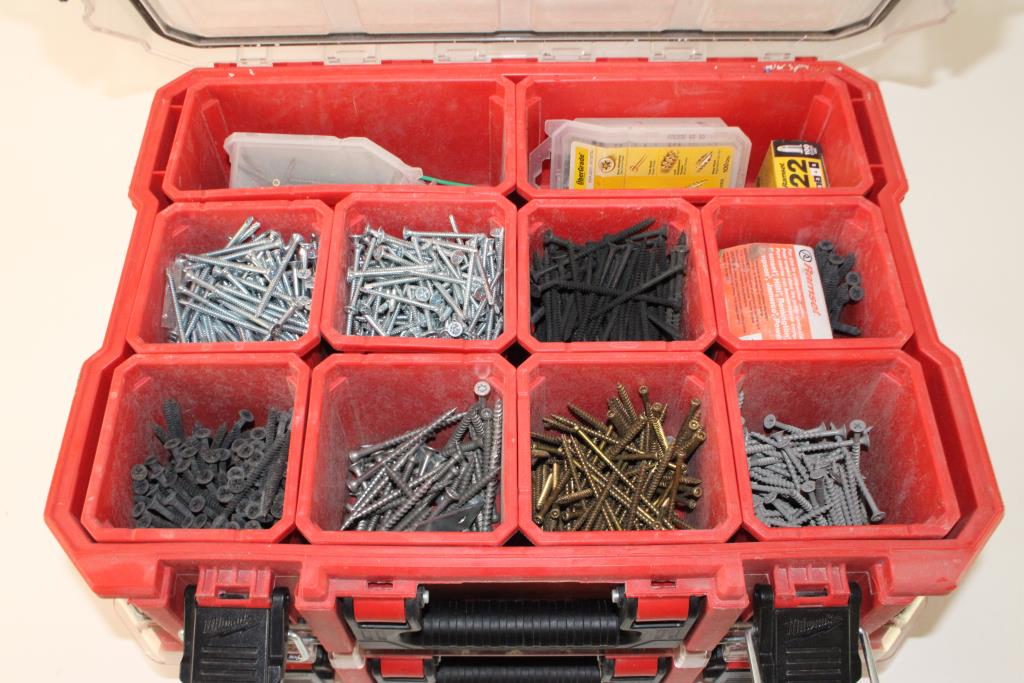 Milwaukee Organizers With Assorted Hardware And More, 100+ Pieces ...