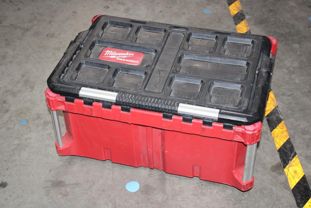 Milwaukee Packout Storage Box With Tool Organizer And Mixed Hand Tools ...