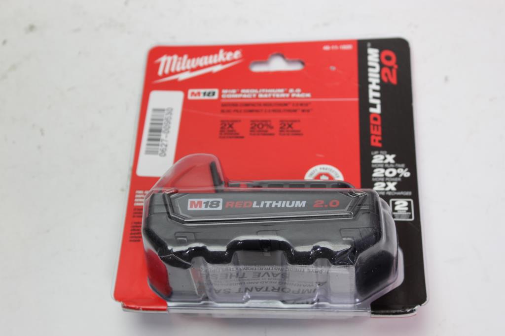 Milwaukee Red Lithium 2.0 Compact Battery | Property Room