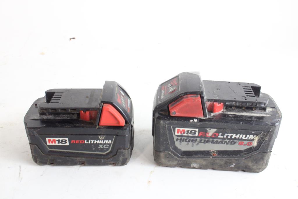 Milwaukee Red Lithium Battery, 2 Pieces | Property Room
