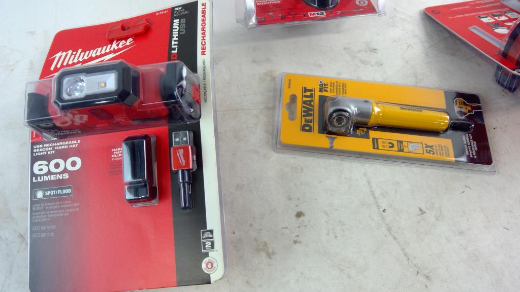 Milwaukee USB Rechageable Beacon Hard Hat Light Kit And More 4pc ...