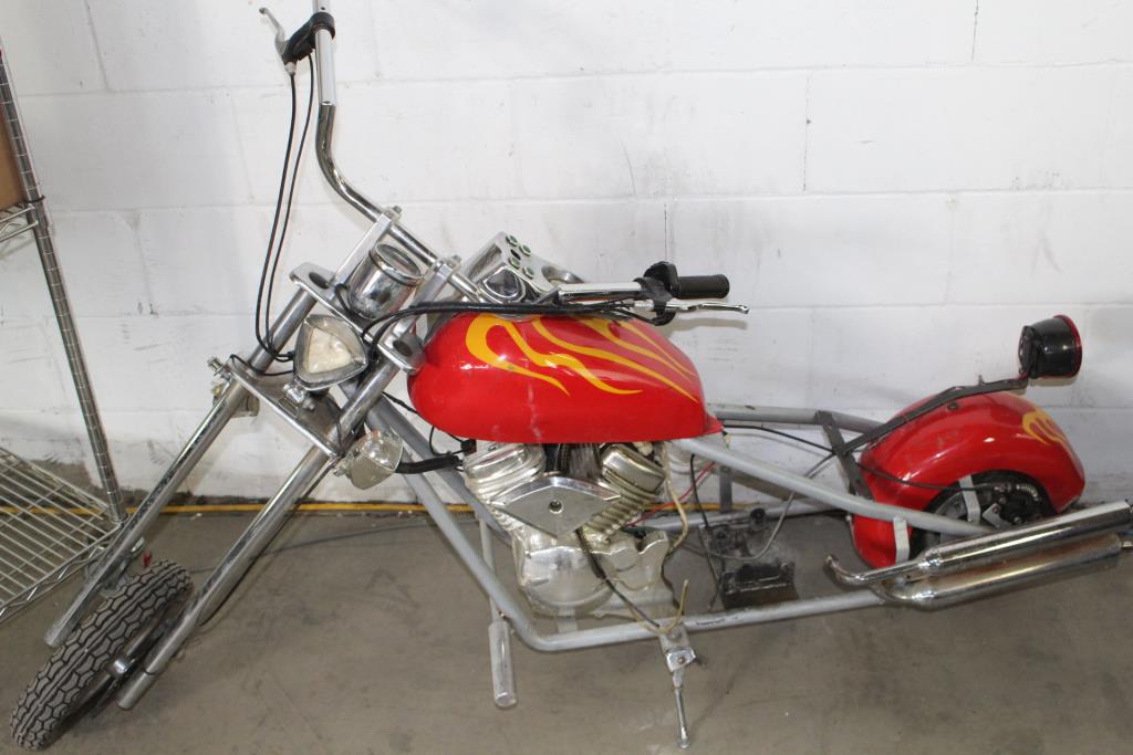 Mini Chopper Trike With Flame Paint | Property Room