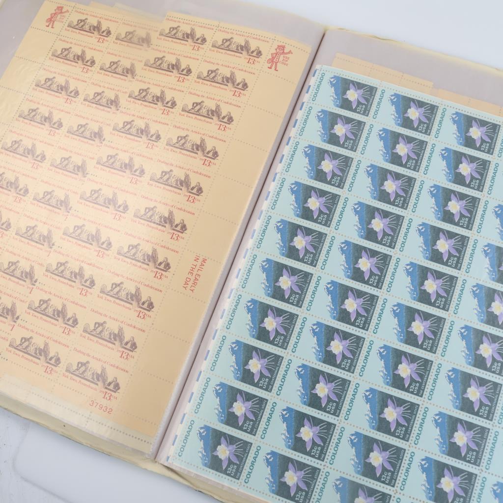 Mint Sheet File Book Of US Stamps, 1100+ Pieces | Property Room