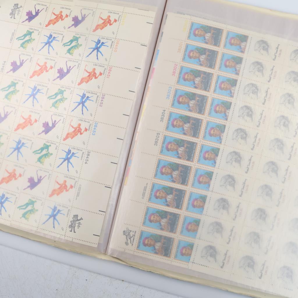 Mint Sheet File Book Of US Stamps, 1100+ Pieces | Property Room
