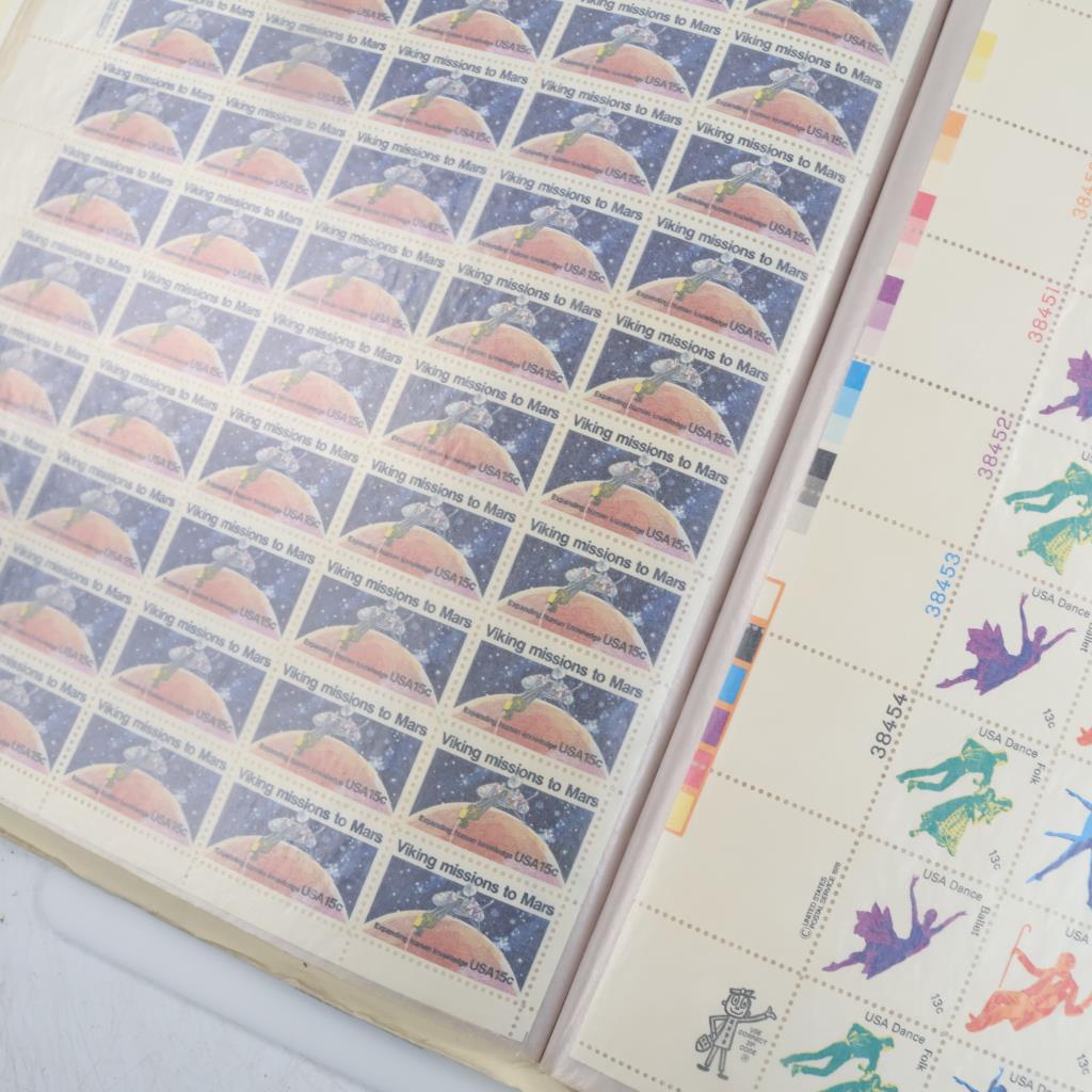 Mint Sheet File Book Of US Stamps, 1100+ Pieces | Property Room