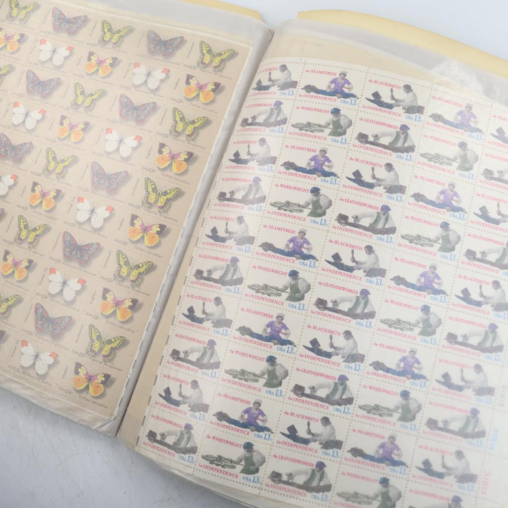 Mint Sheet File Book Of US Stamps, 1900+ Pieces | Property Room