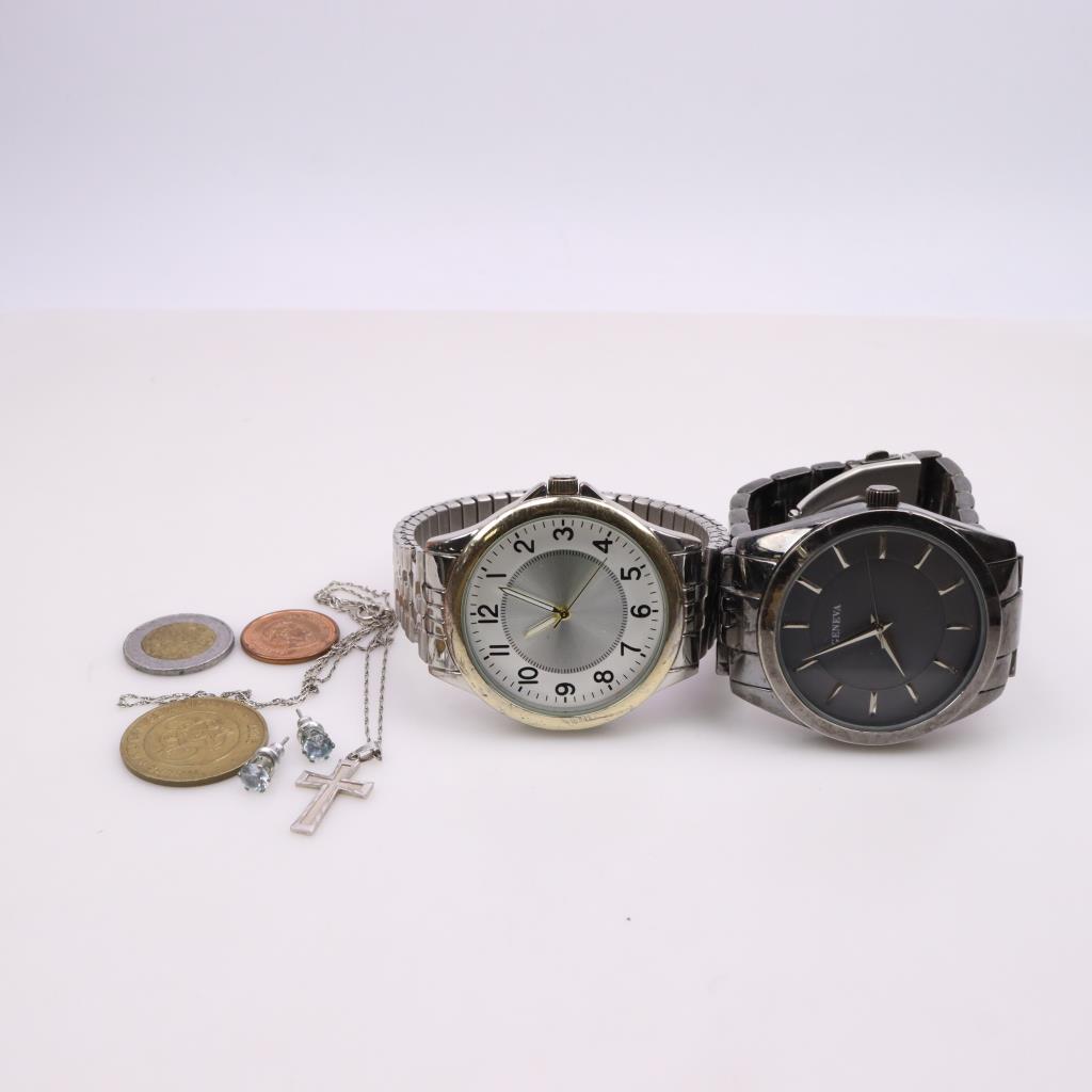 Mixed Jewelry,Foreign Currency, Token And Watches, 7 Pieces | Property Room