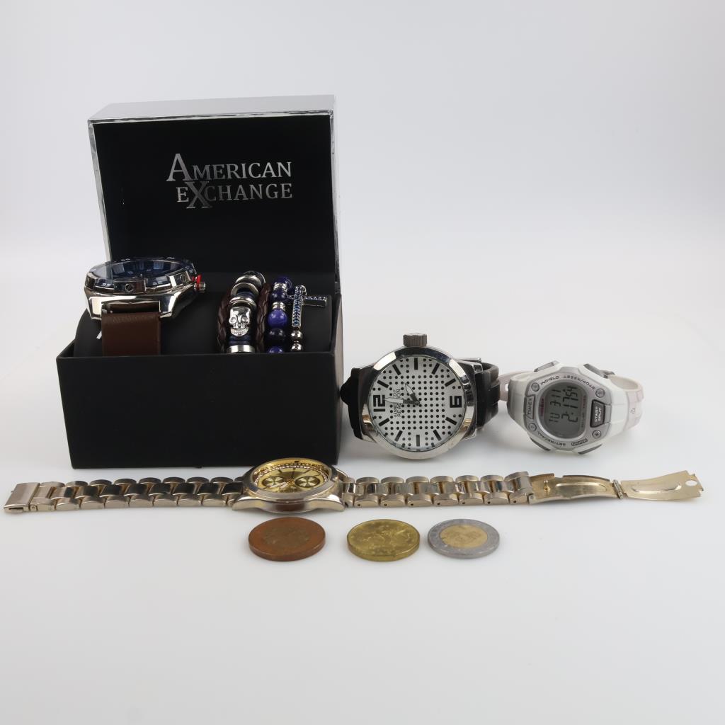 Mixed Watches With Foreign Coins, 4+ Watches | Property Room