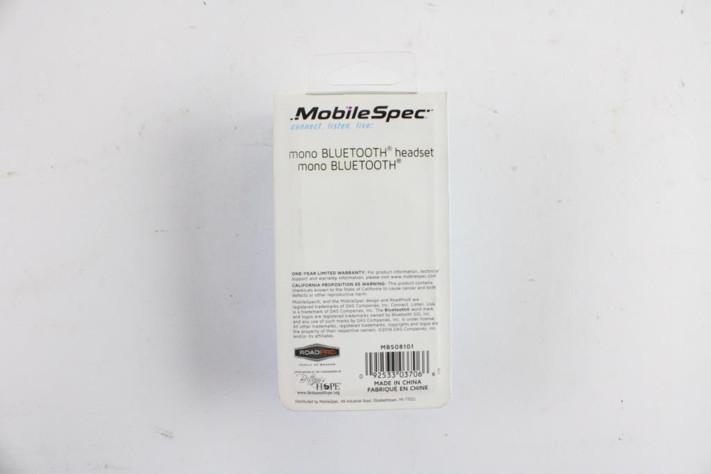 MobileSpec Mono Bluetooth Headset | Property Room