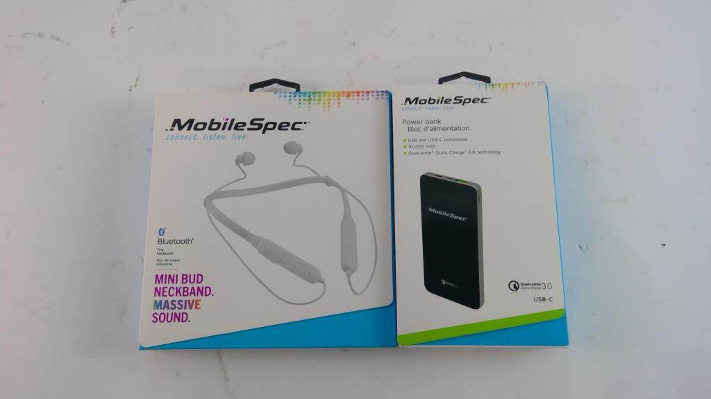 Mobilespec Neckband Headset & Powerbank, 2 Pieces | Property Room