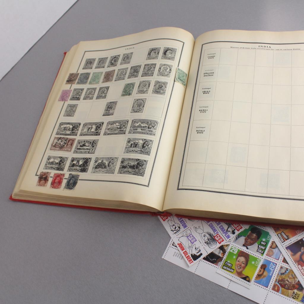 Modern Postage Stamp Album And US Stamps | Property Room